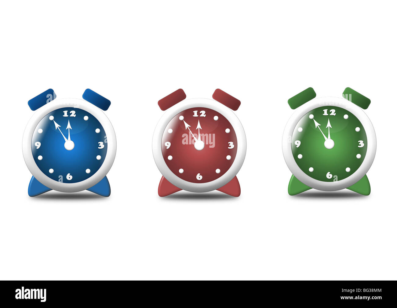 Set of color hours. It is isolated on a white background Stock Photo ...