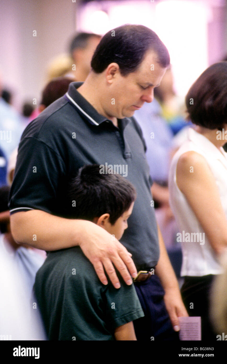 pray meditate think listen generation Stock Photo - Alamy