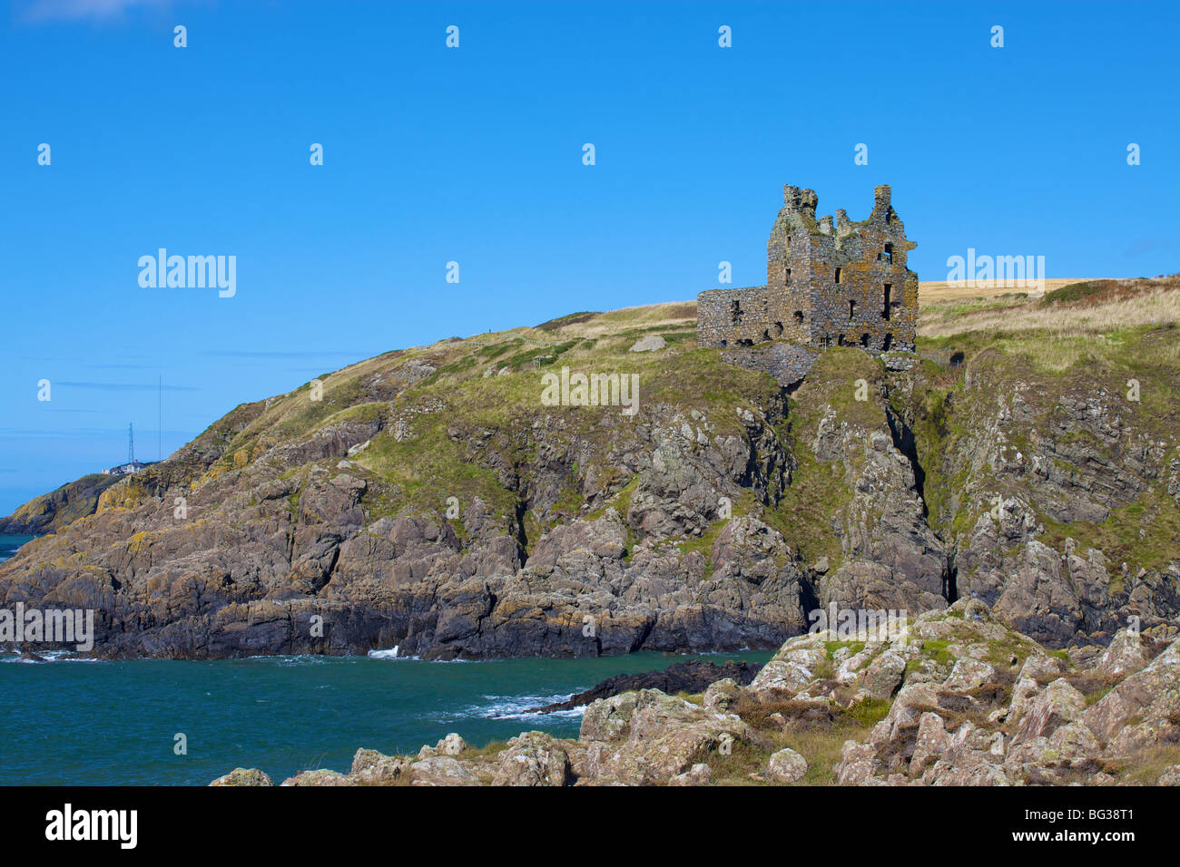 Dunskey Castle, The Rhins, Dumfries & Galloway, Scotland Stock Photo ...