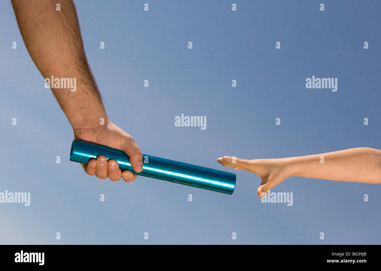 Handing off baton hi-res stock photography and images - Alamy