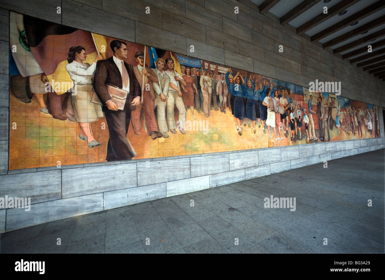 Berlin 2009 Mural Workers Socialism socialist industry soviet mass ...