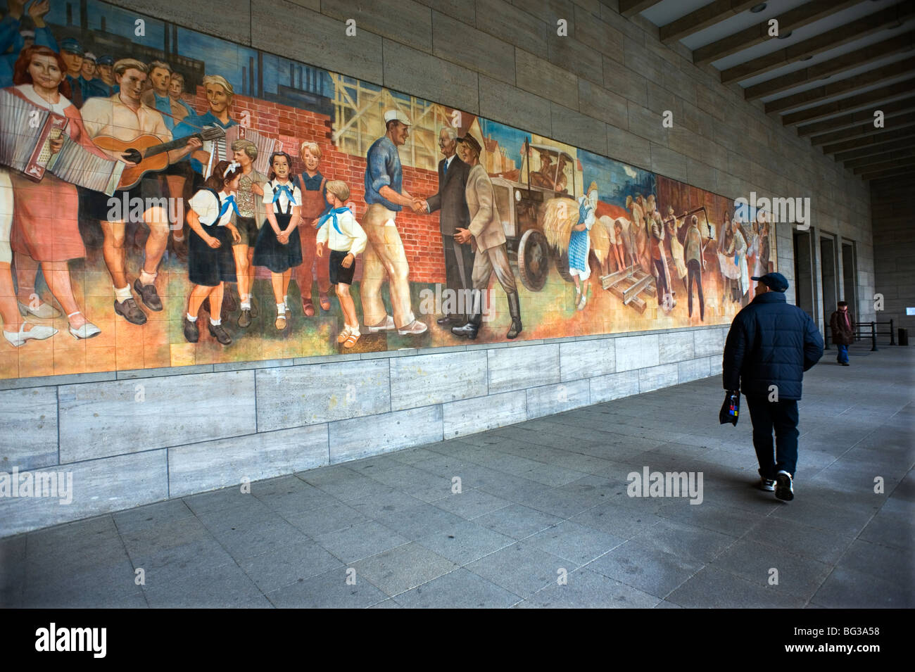 Berlin 2009 Mural Workers Socialism socialist industry soviet mass ...