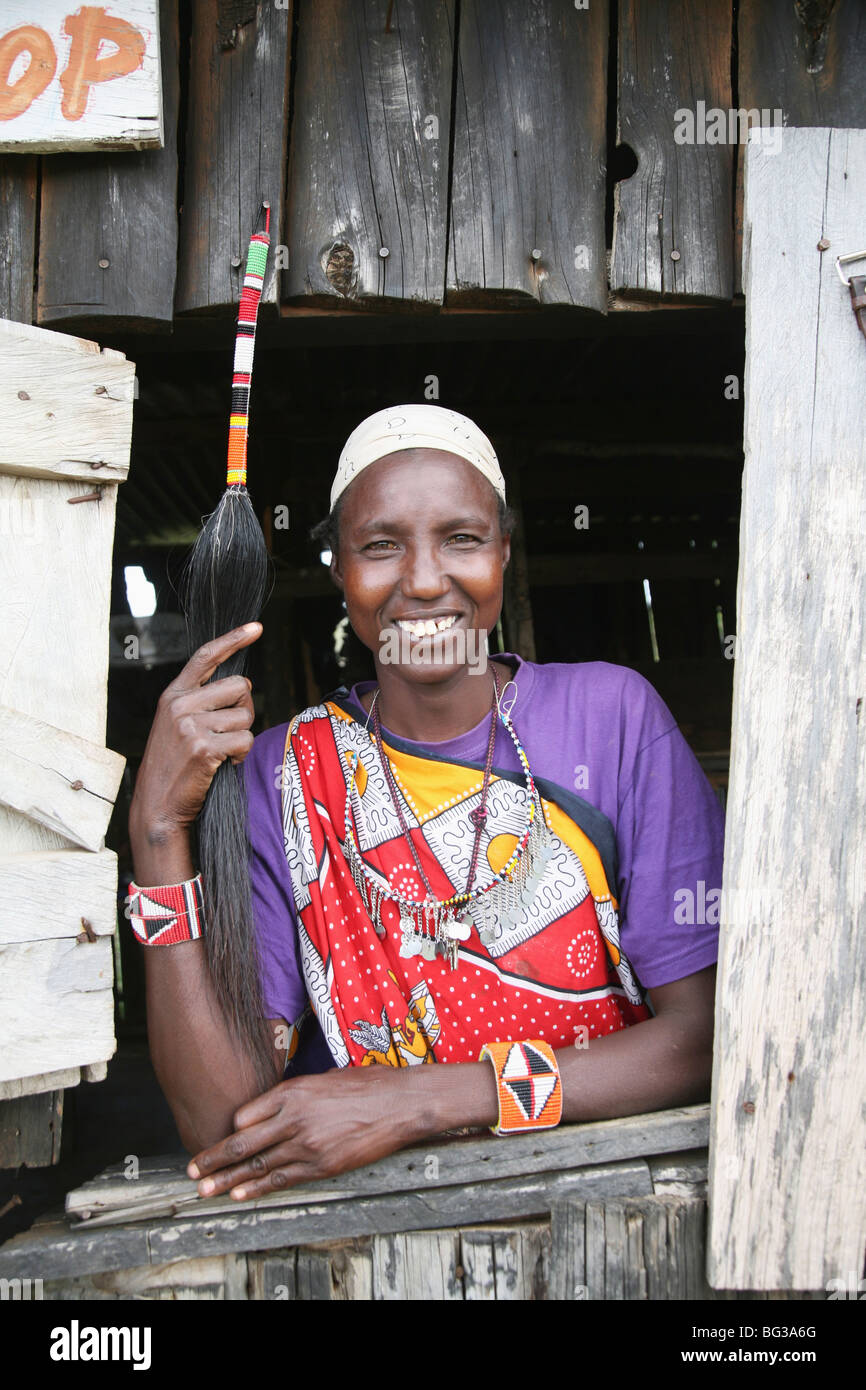 Masai woman, Masai Mara National Reserve, Kenya, East Africa, Africa ...