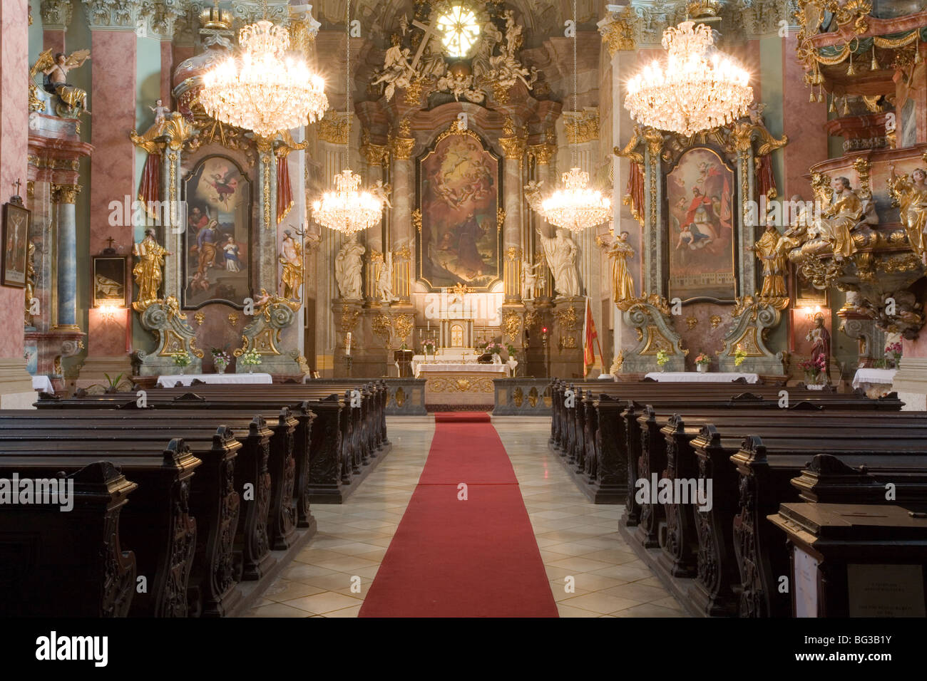 Interior of a catholic church Stock Photo - Alamy