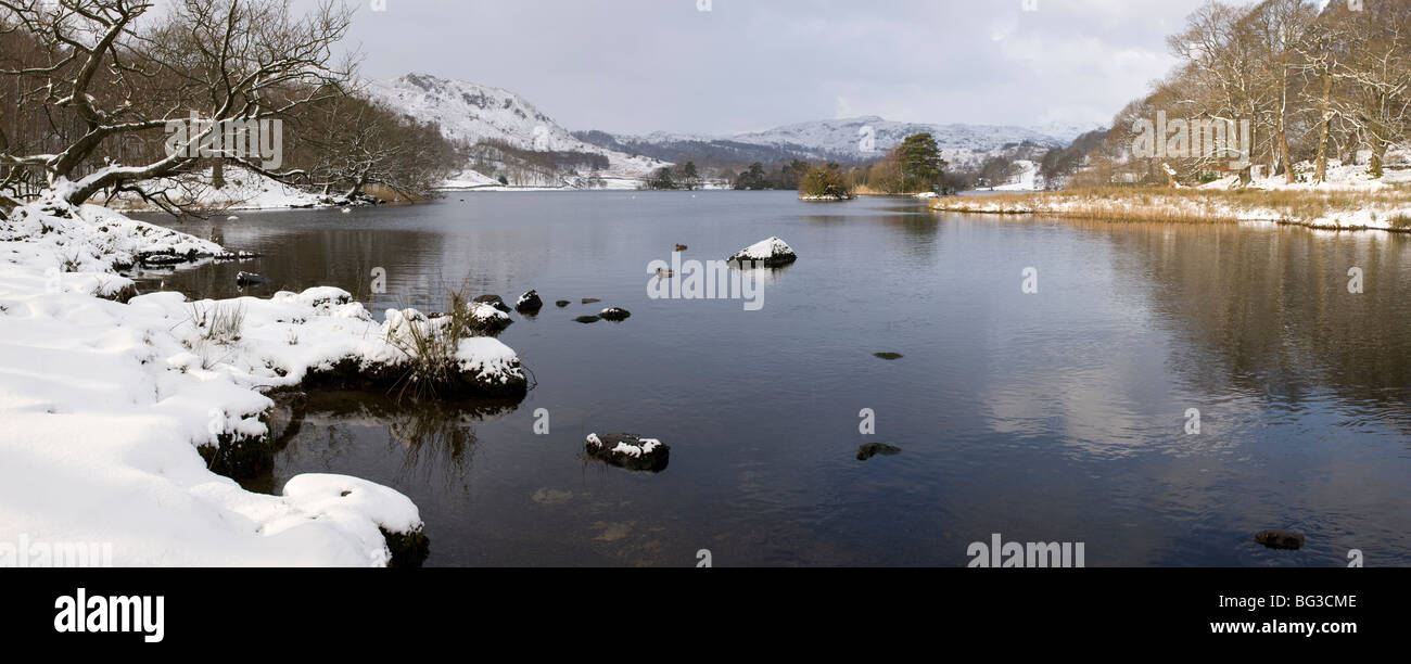 Rydal Water in the snow, The Lake District, UK Stock Photo - Alamy