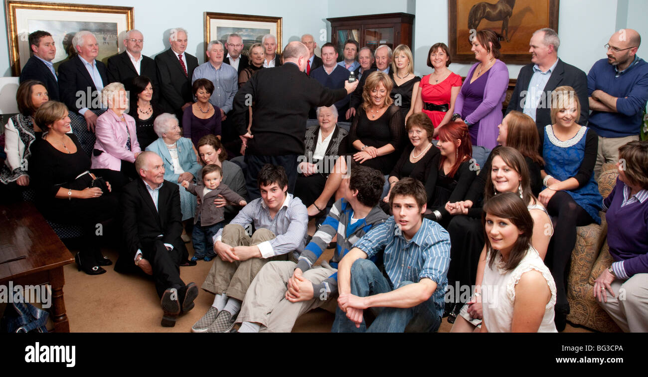 Very Large Irish family Portrait Stock Photo - Alamy