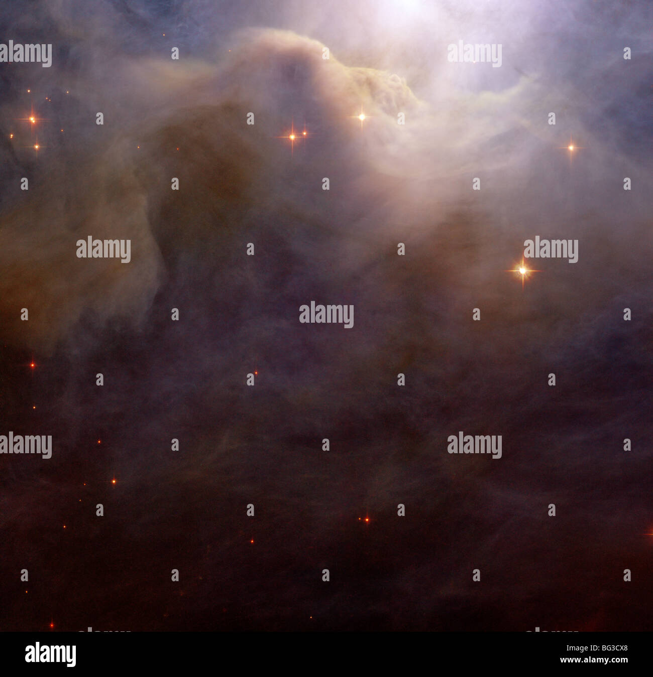 NASA image of blushing dusty Nebula Galaxy Stock Photo - Alamy