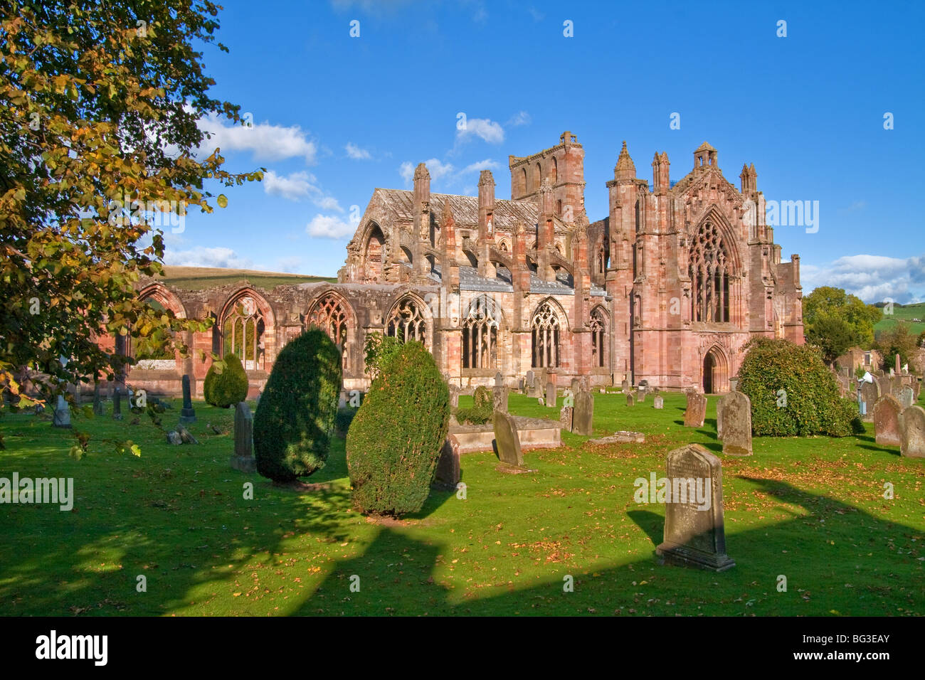 Melrose Abbey, Melrose, Borders, Scotland Stock Photo - Alamy