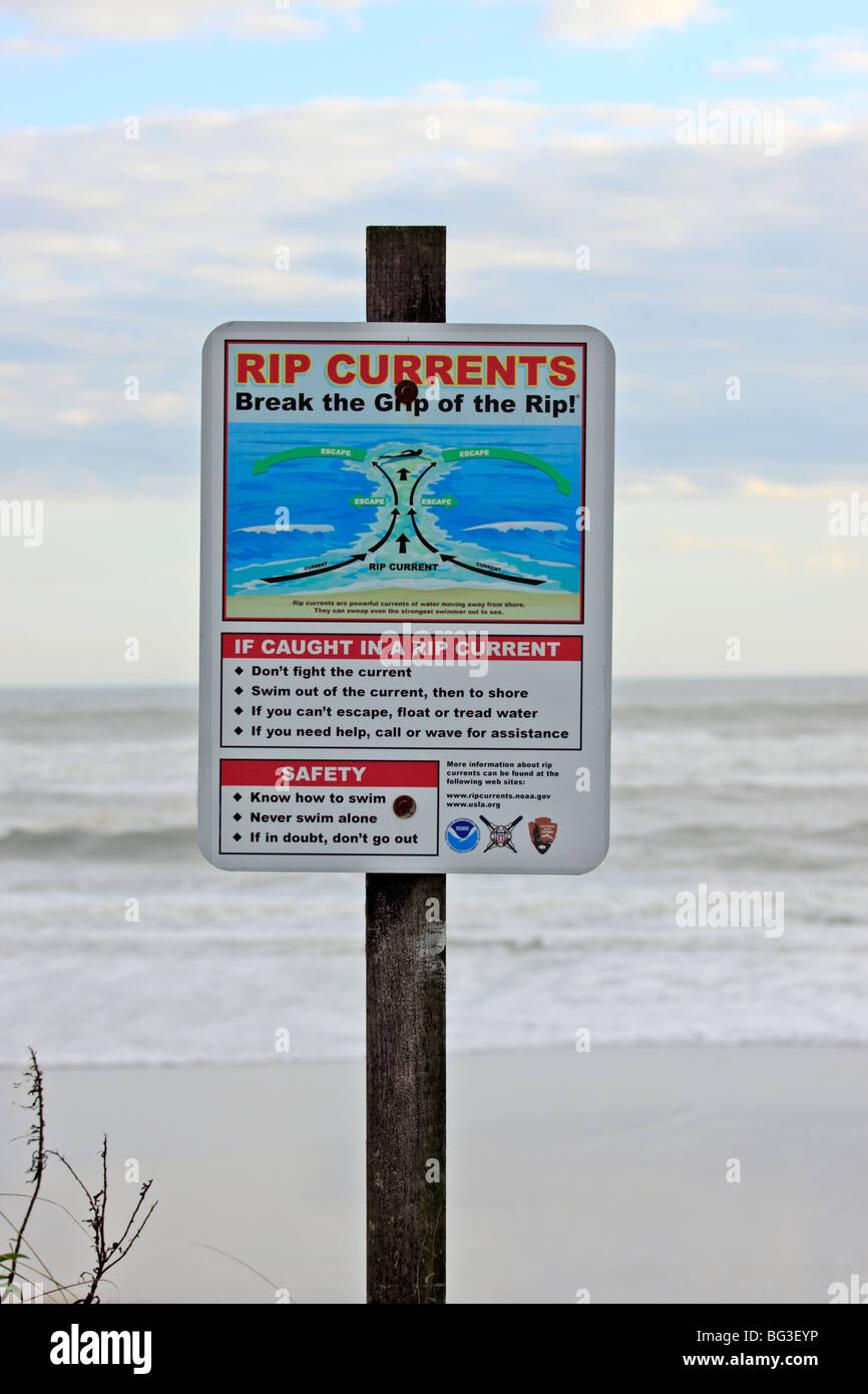 Rip current sign hi-res stock photography and images - Alamy