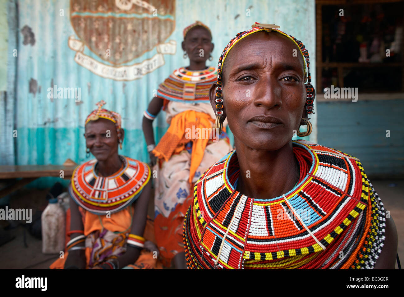 Women from the Samburu tribe, Rift Valley, Northern Kenya, East Africa ...