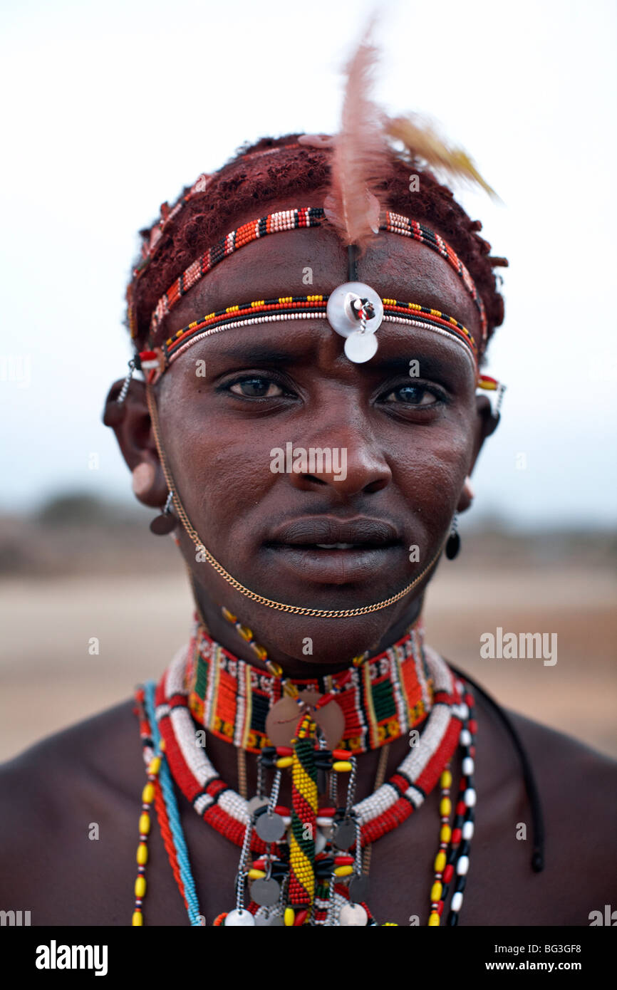 A man from the Samburu tribe, Rift Valley, Northern Kenya, East Africa ...