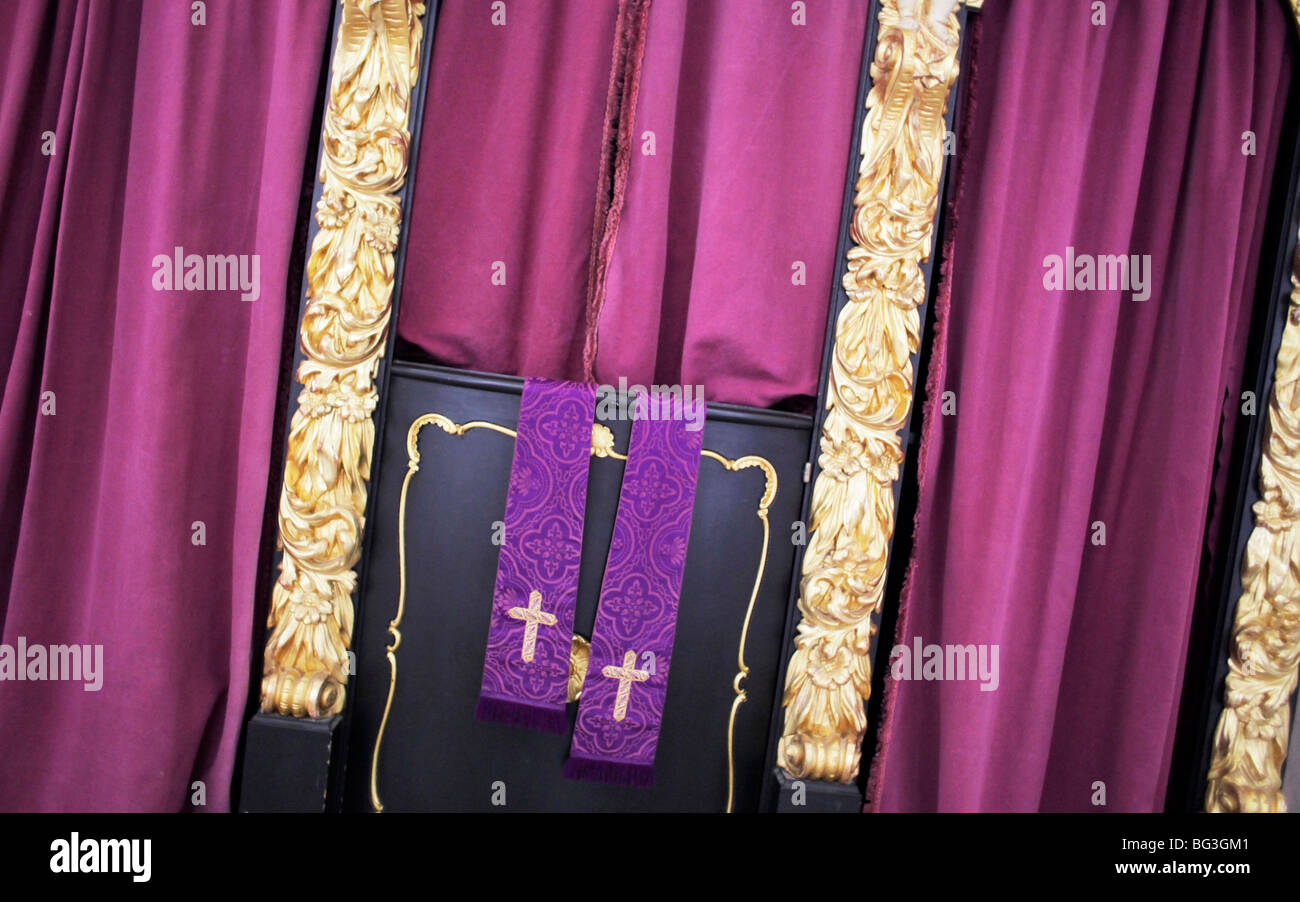 Confession box hi-res stock photography and images - Alamy