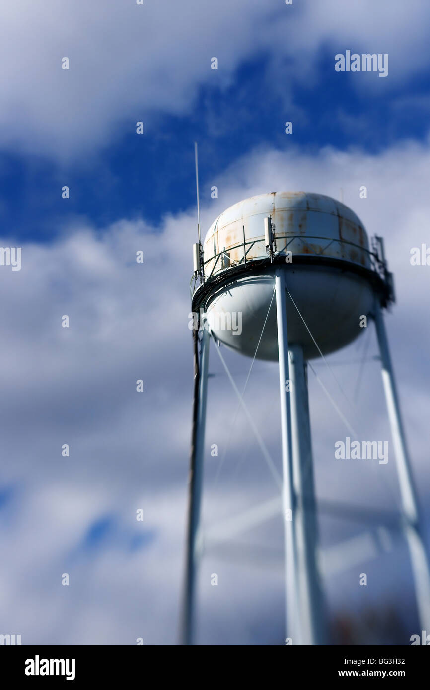Water tower appears to be in motion, like War of the Worlds, with the ...