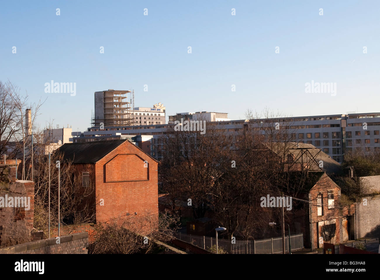 Nottingham Skyline showing regeneration Stock Photo - Alamy