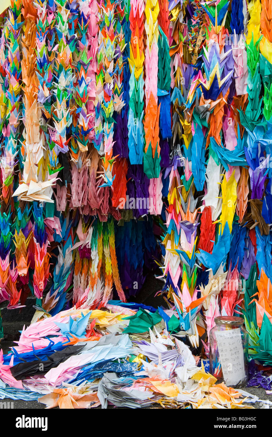 Origami wreaths at Atomic Bomb Hypocenter, Nagasaki, Kyushu Region ...
