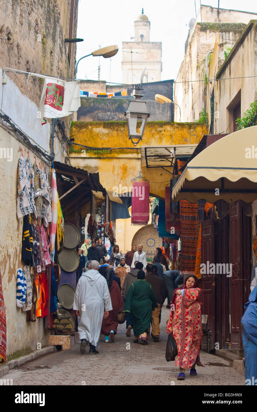 Inside the medina in Fez Morocco Stock Photo - Alamy