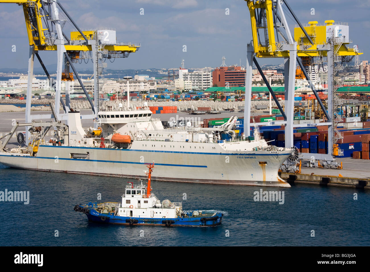 Container Port, Naha City, Okinawa Island, Japan, Asia Stock Photo - Alamy