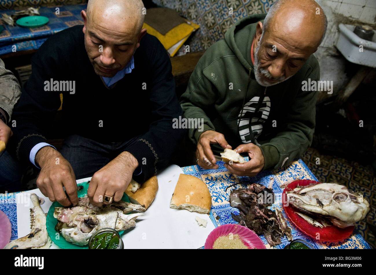 Sheep head for breakfast in Morocco Stock Photo - Alamy