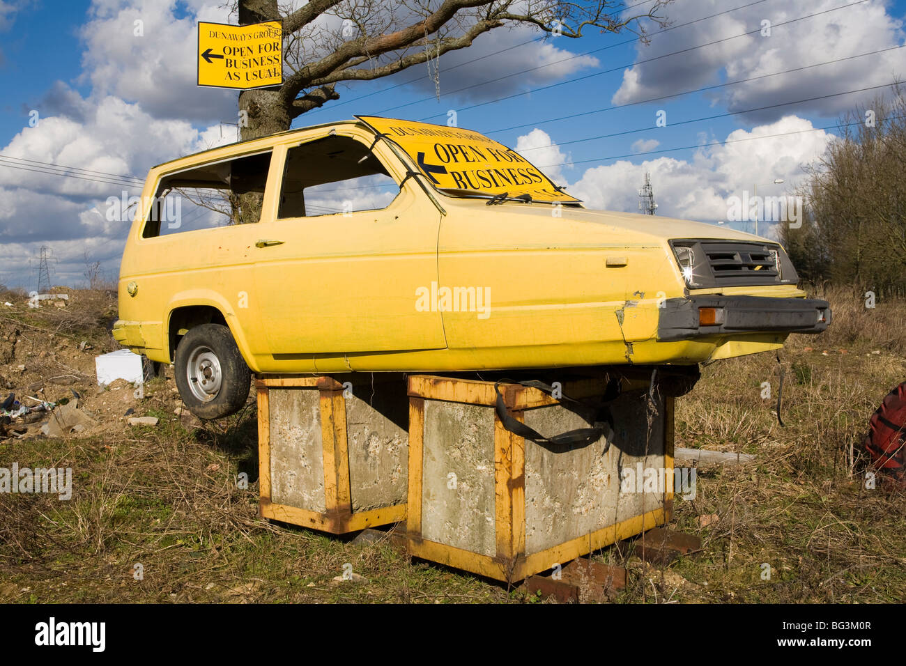 Robin Reliant three-wheeler car Stock Photo - Alamy