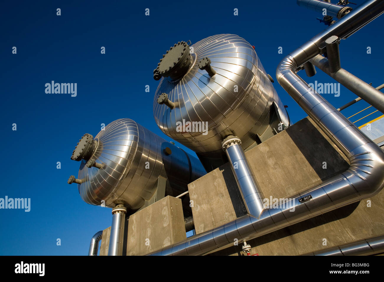 Details of natural gas compression equipment Stock Photo - Alamy