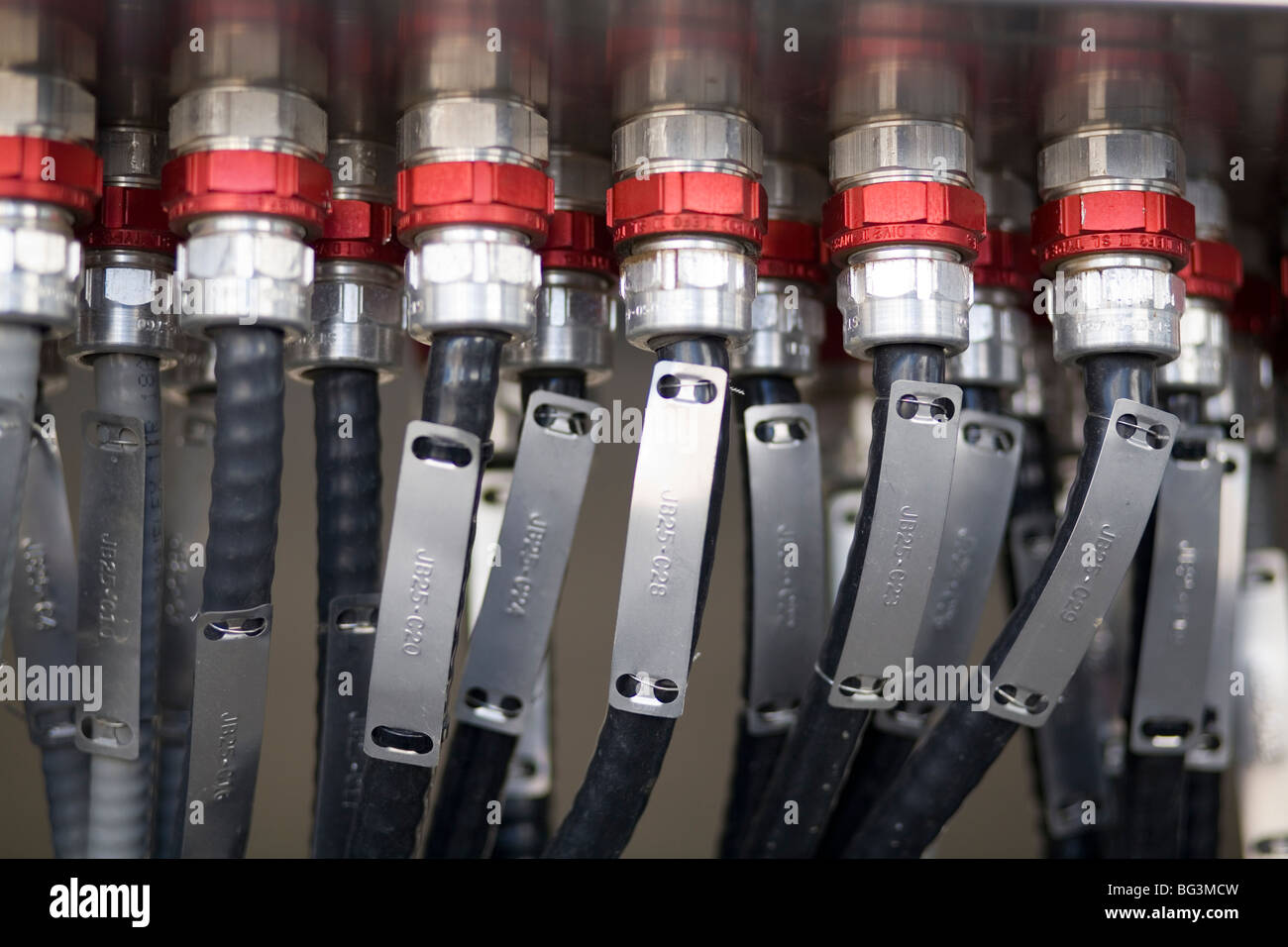 Details in an industrial electrical installation Stock Photo - Alamy