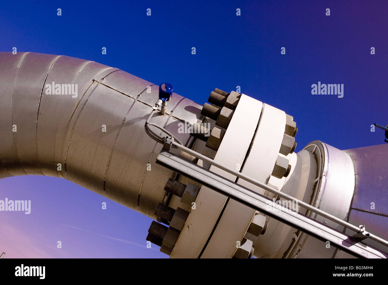 Details of natural gas compression equipment Stock Photo - Alamy