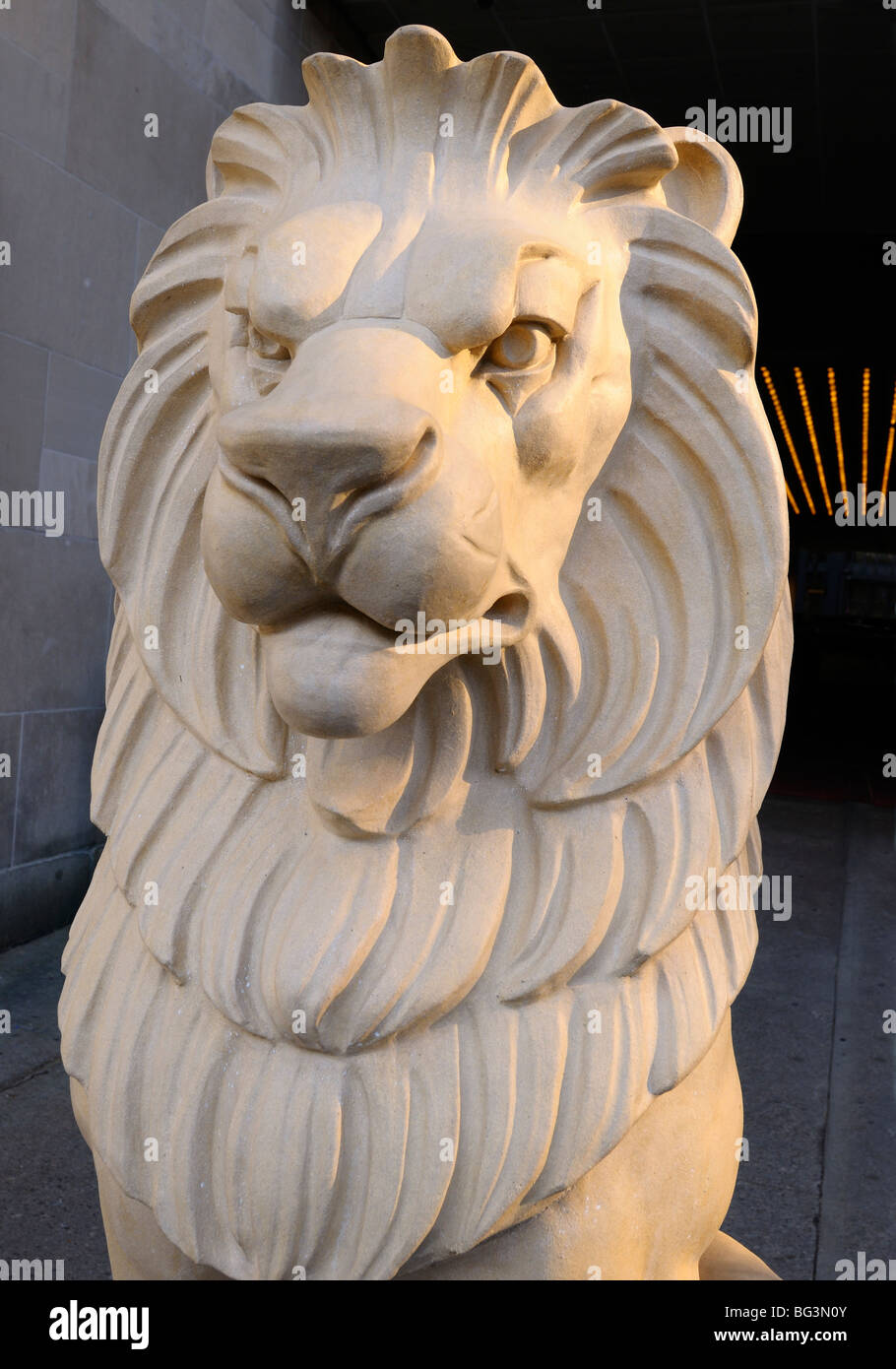 Golden lion statue replica from British Museum at Royal York Hotel ...