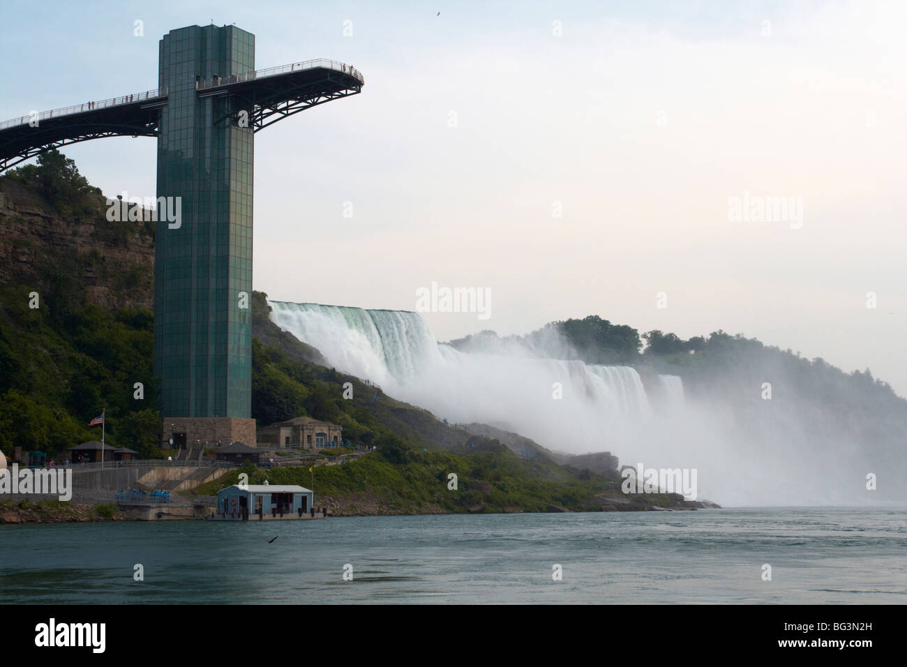 Niagara Falls showing the observation deck and American Falls Stock ...