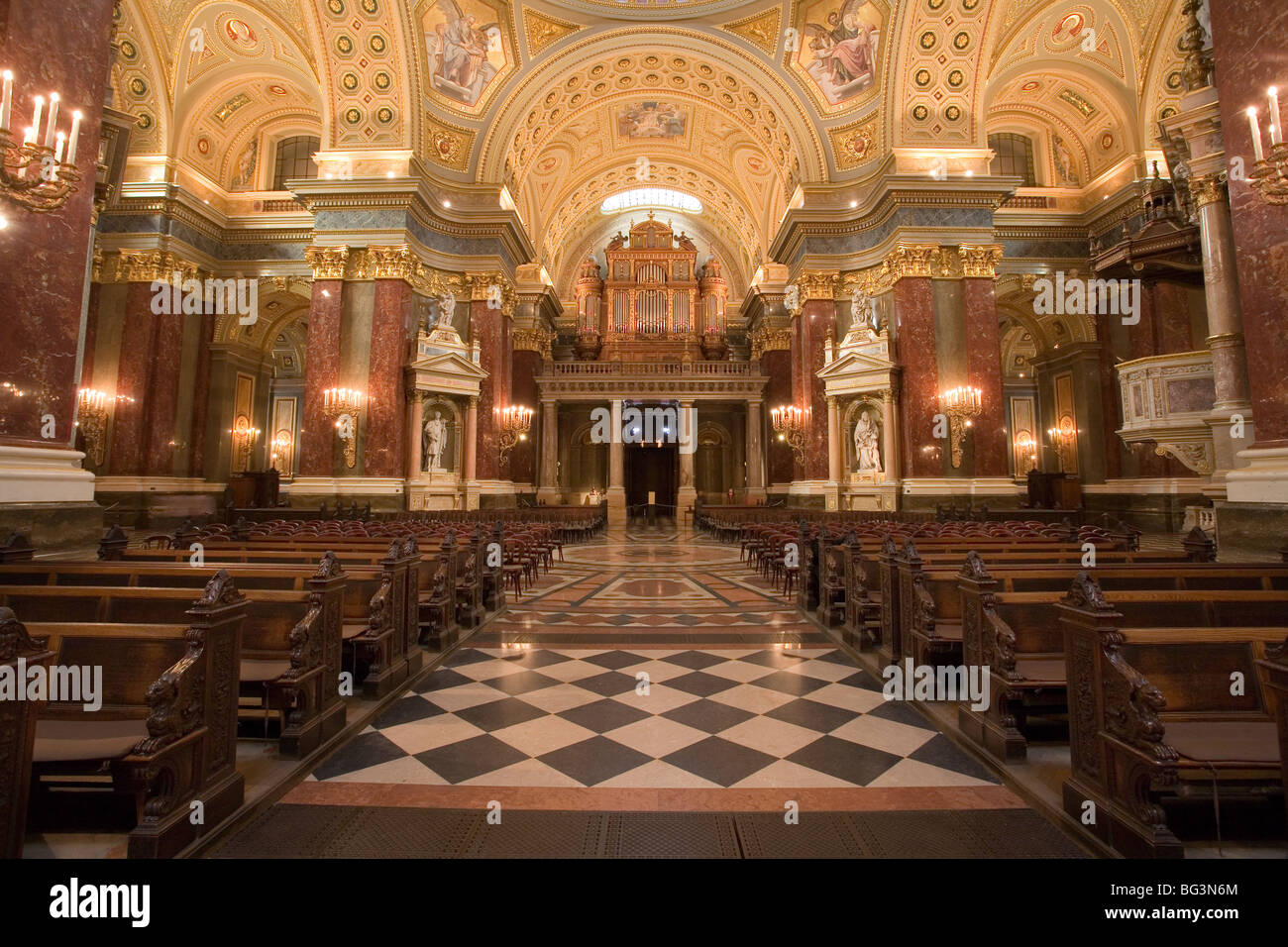 Interior of a catholic church Stock Photo - Alamy