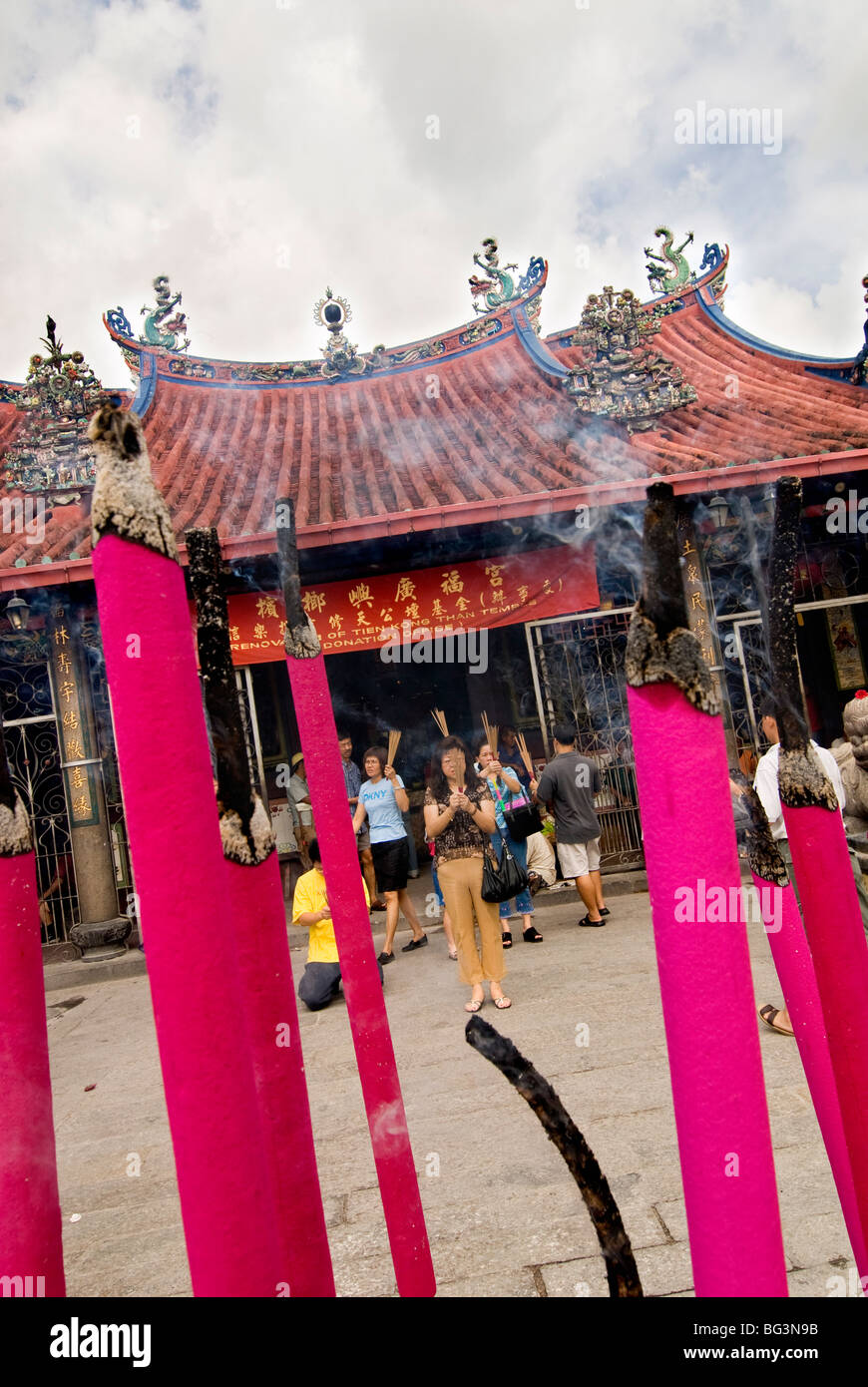 Giant incense sticks, Chinese moon festival, Georgetown, Penang ...