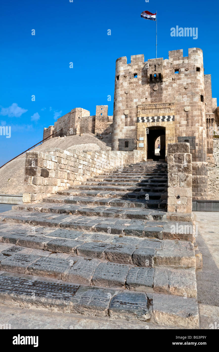Famous fortess and citadel in Aleppo, Syria. One of the oldest ...