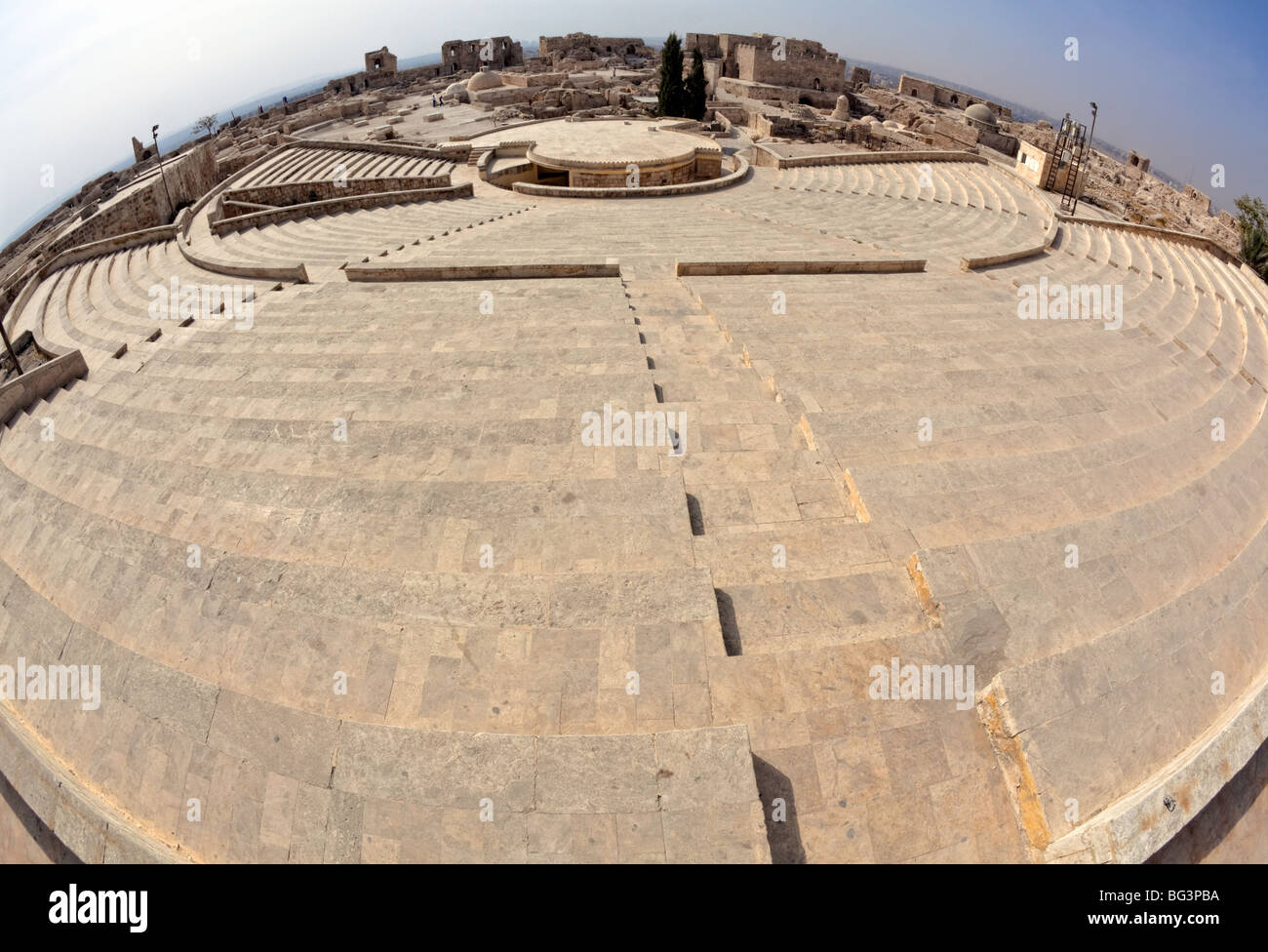Renovated Roman amphitheater in famous fortess and citadel in Aleppo ...