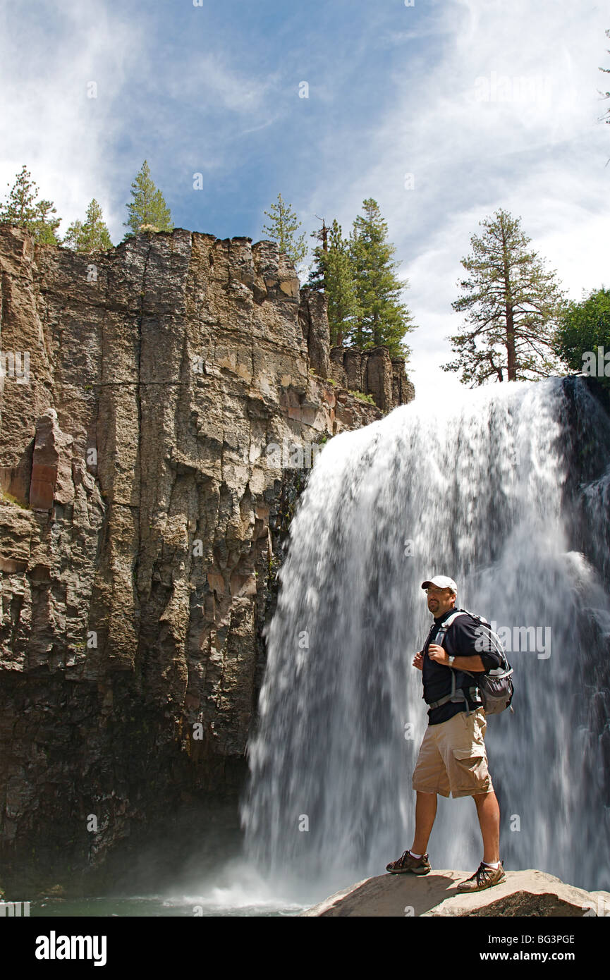 Rugged outdoors mountain scenes with hikers and climbers Stock Photo ...