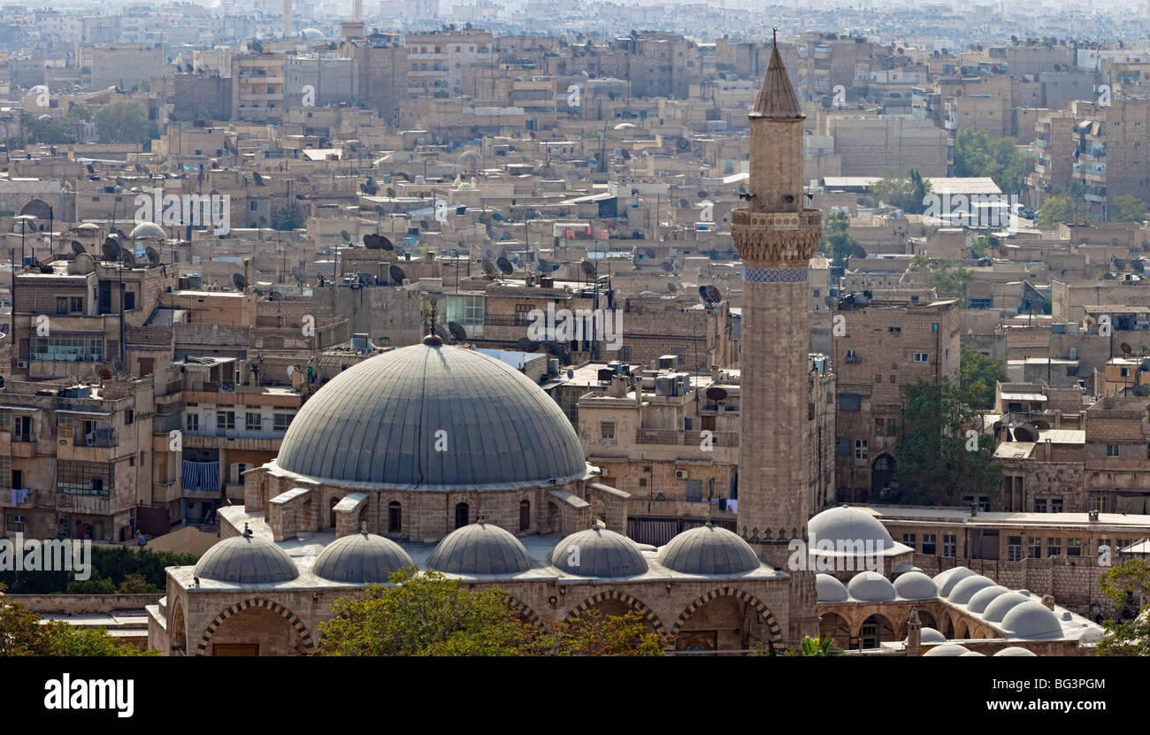 Panorama detail with mosque in Aleppo, Syria Stock Photo - Alamy