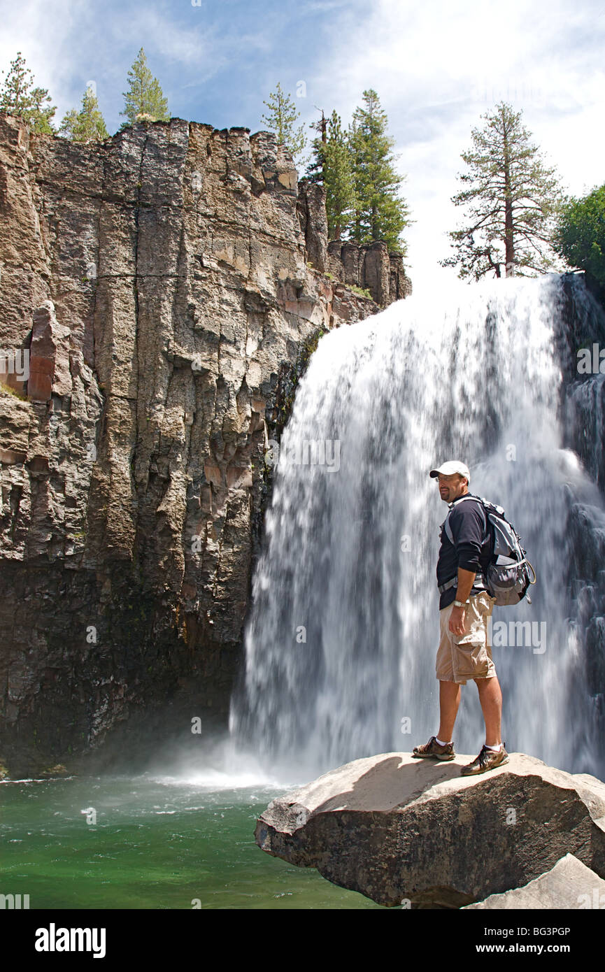 Rugged outdoors mountain scenes with hikers and climbers Stock Photo ...