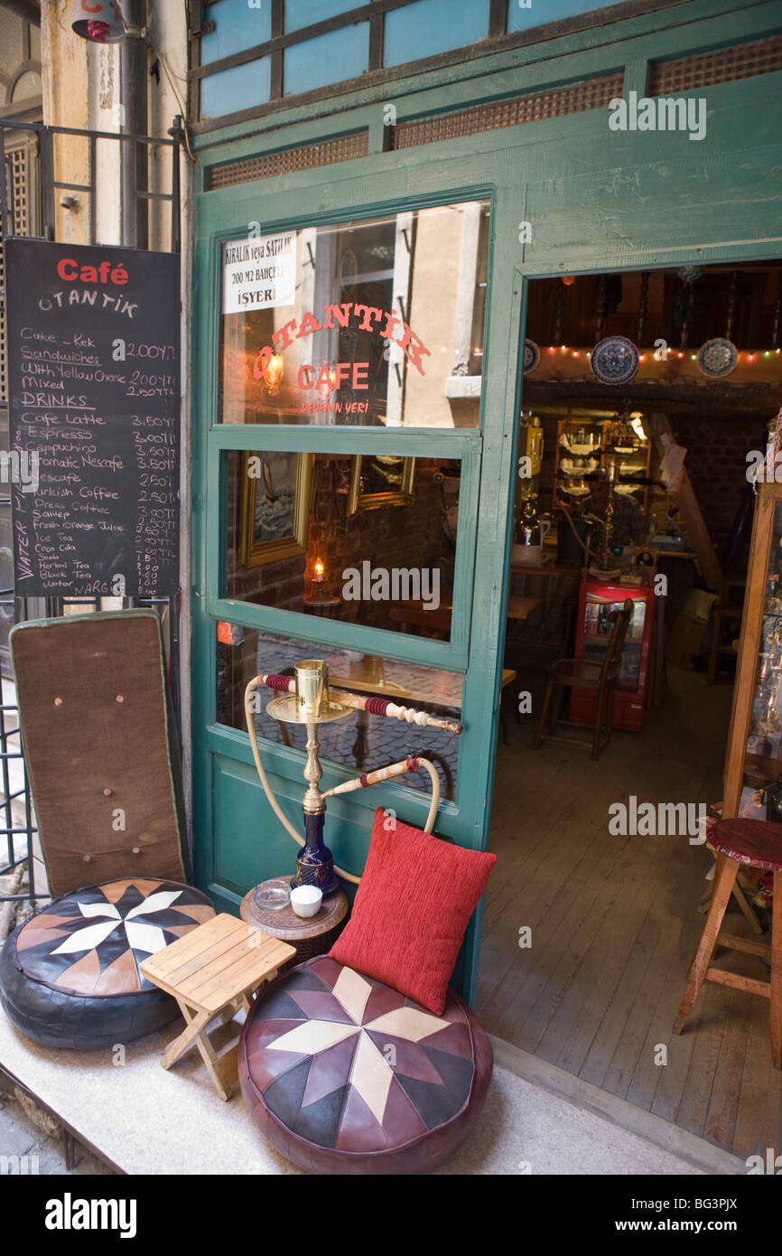 Cafe with hookah pipe, Istanbul, Turkey, Europe Stock Photo - Alamy