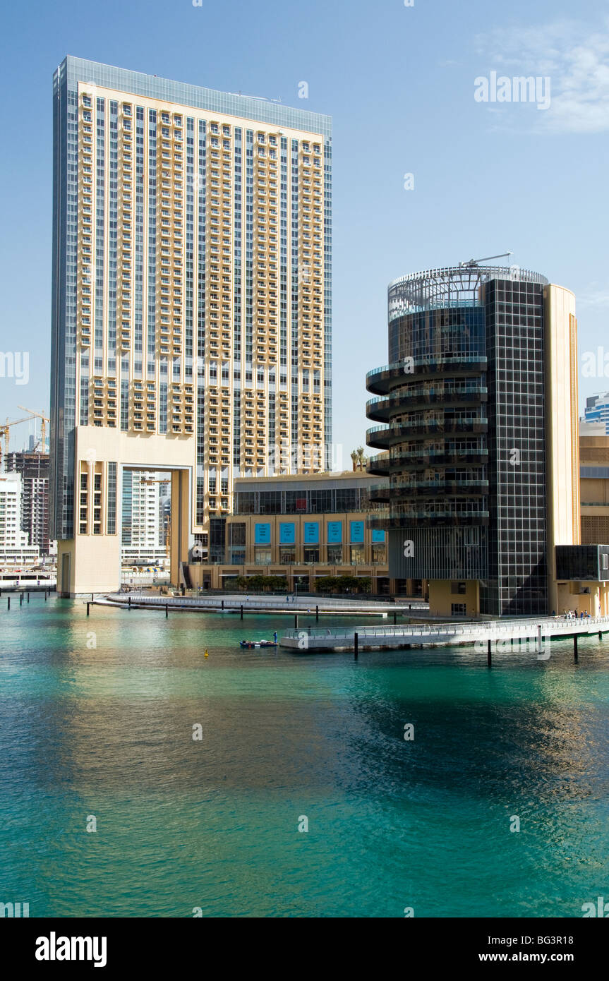 The Address Hotel and Gourmet Tower in Dubai Marina Stock Photo - Alamy