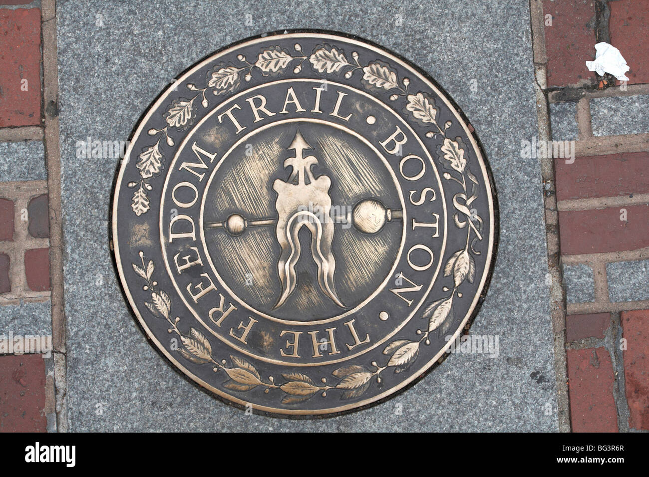 The Freedom Trail logo in Boston Stock Photo - Alamy