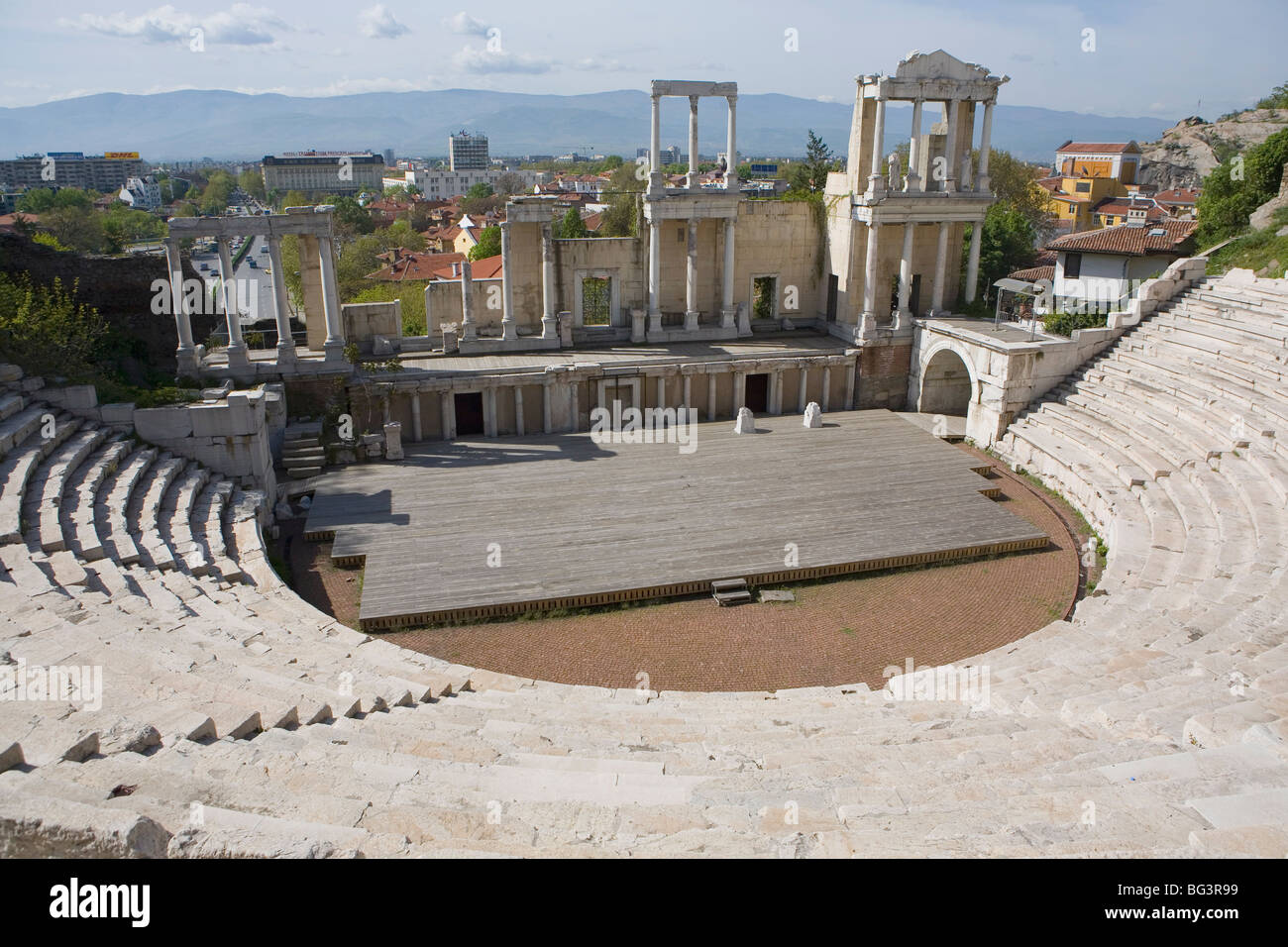 Roman theatre of ancient Philippopolis, Plovdiv, Bulgaria, Europe Stock ...