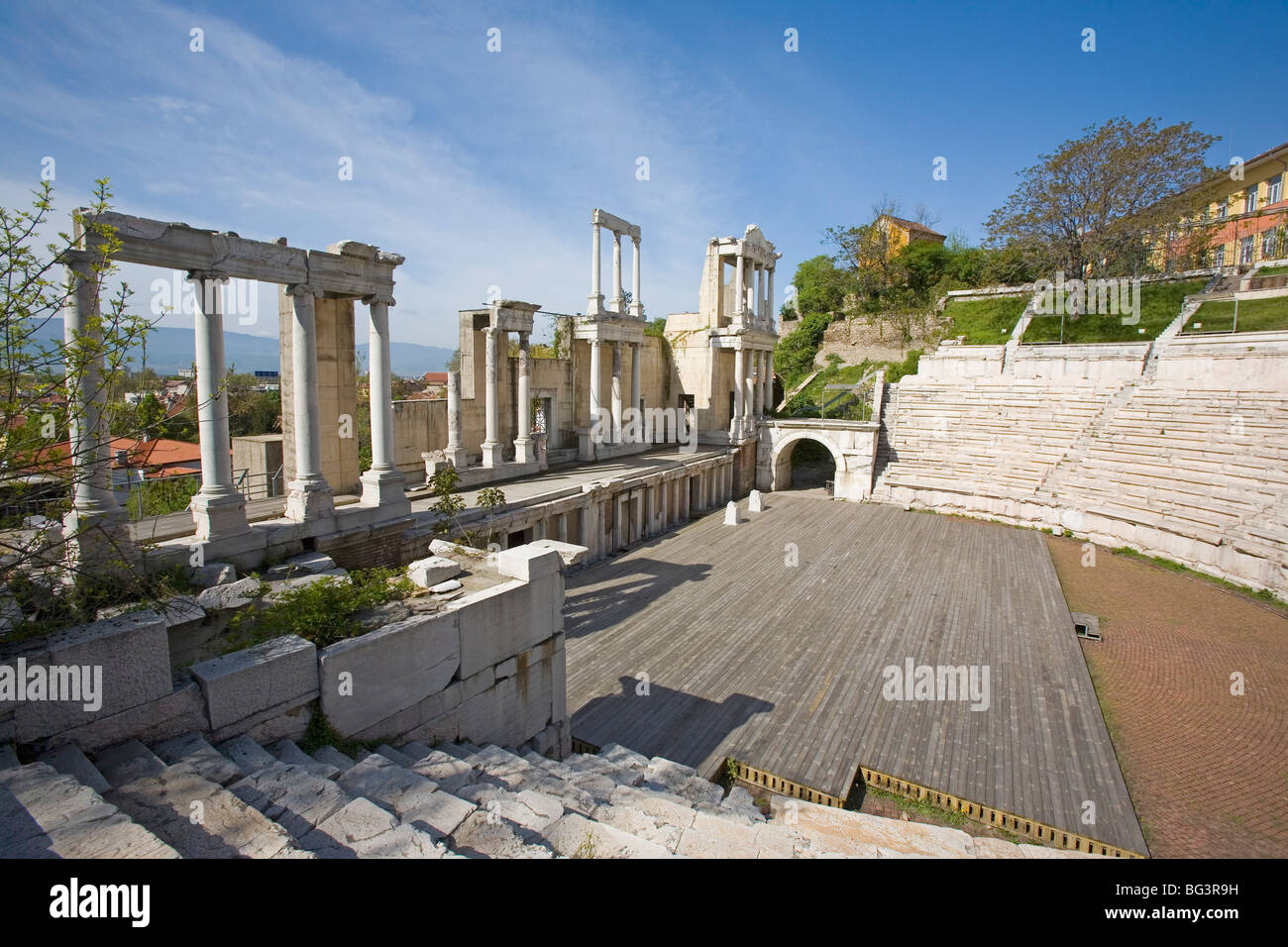 Roman theatre of ancient Philippopolis, Plovdiv, Bulgaria, Europe Stock ...
