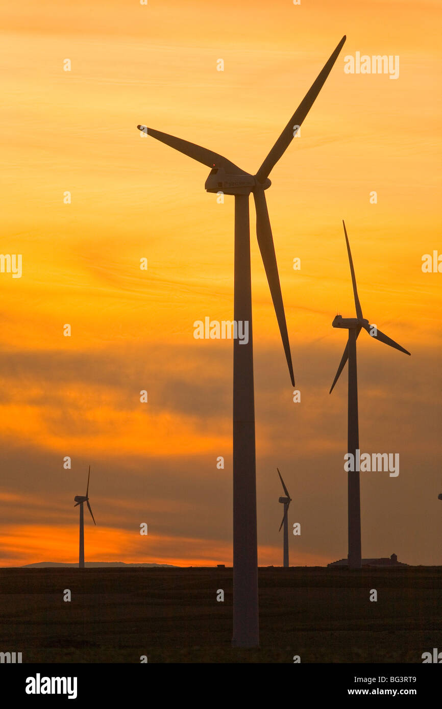Spain wind farm sunset hi-res stock photography and images - Alamy