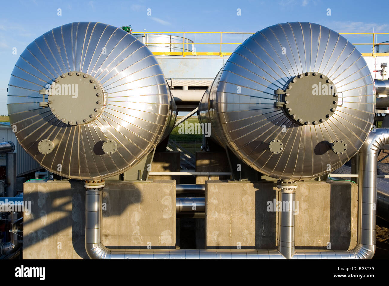 Details of natural gas compression equipment Stock Photo - Alamy