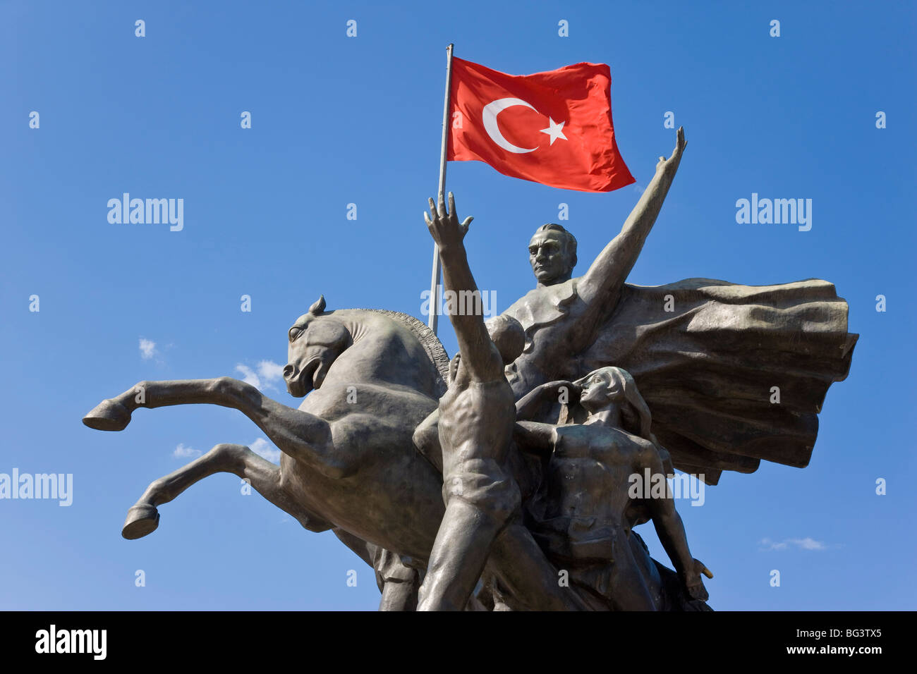 Ataturk statue in the Old Town of Antalya, Anatolia, Turkey, Asia Minor ...