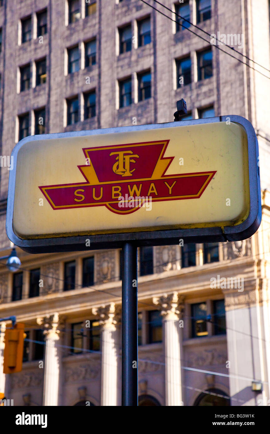 TTC, Subway Sign in Downtown Toronto Canada Stock Photo - Alamy