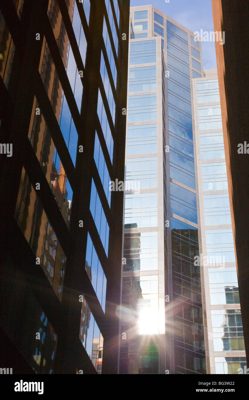 Sun reflecting off of a Skyscraper in Downtown Toronto Canada Stock ...