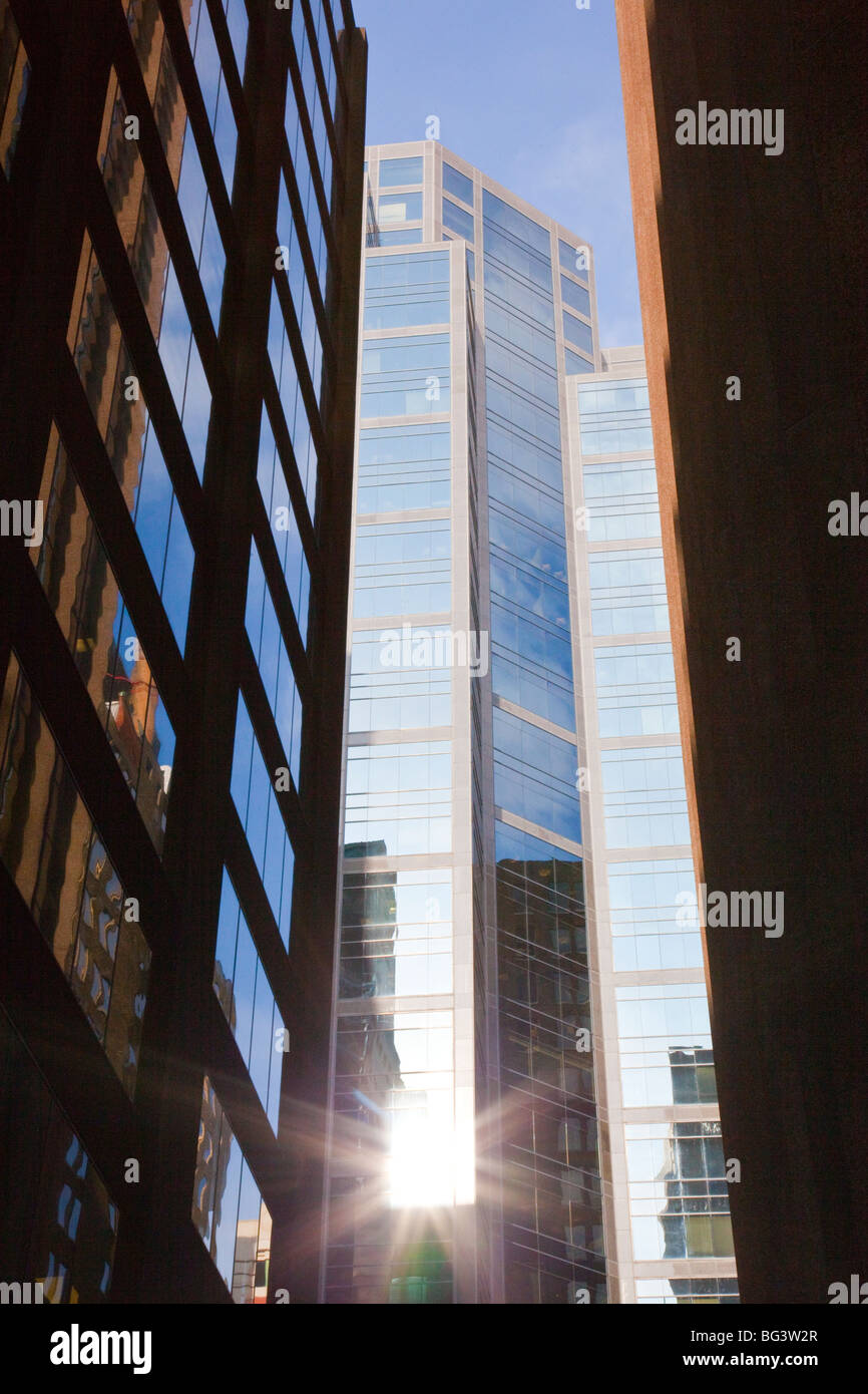 Sun reflecting off of a Skyscraper in Downtown Toronto Canada Stock ...