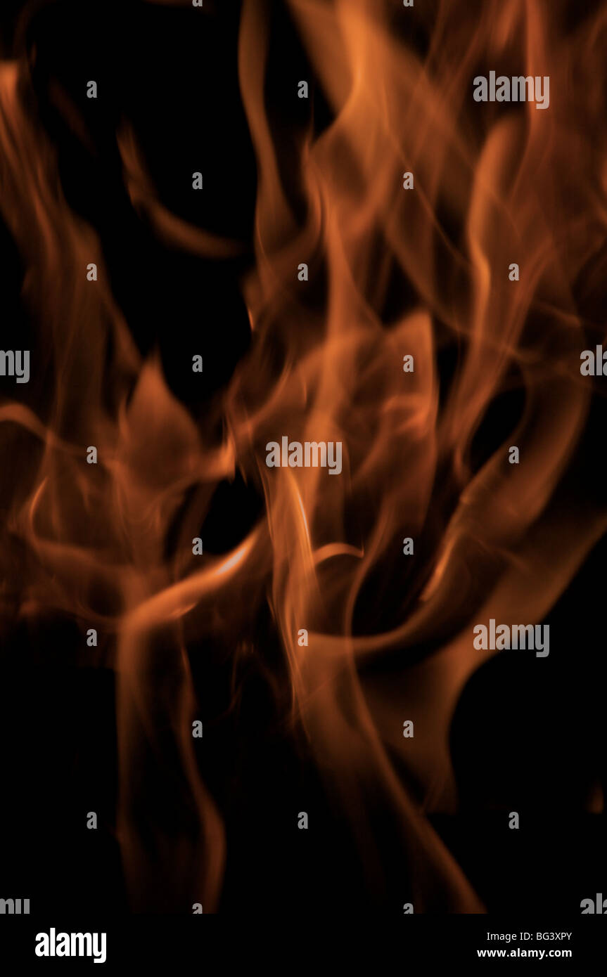 An abstract composition of fire on black Stock Photo - Alamy