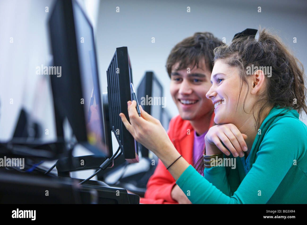 University students using computers Stock Photo - Alamy