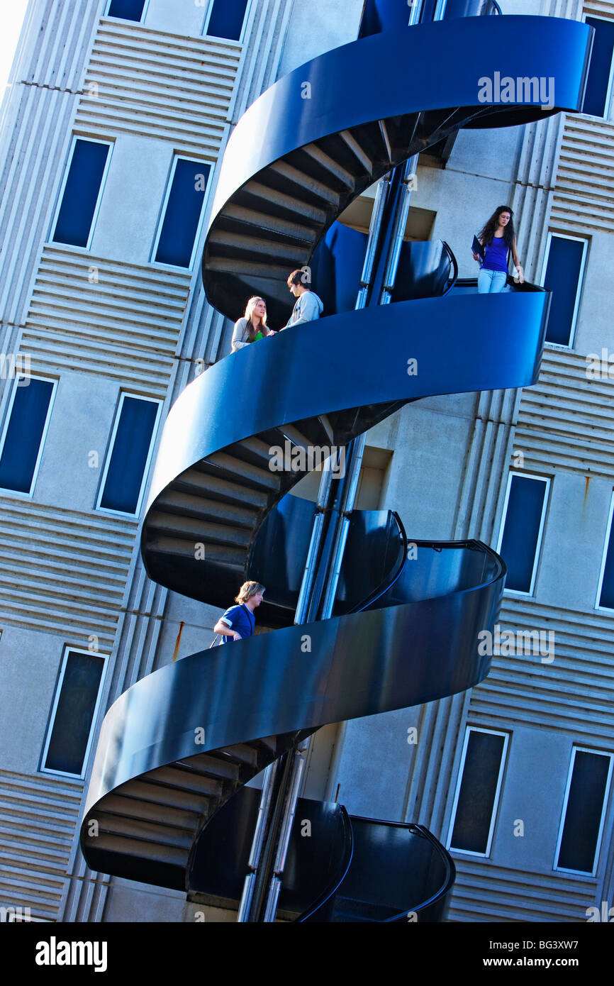 Modern staircase on university campus Stock Photo - Alamy