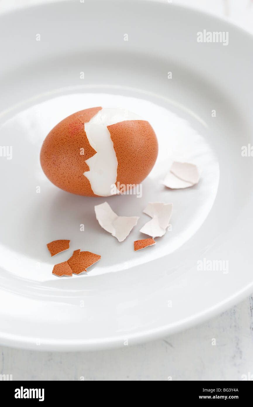 Hard boiled egg in shell Stock Photo - Alamy